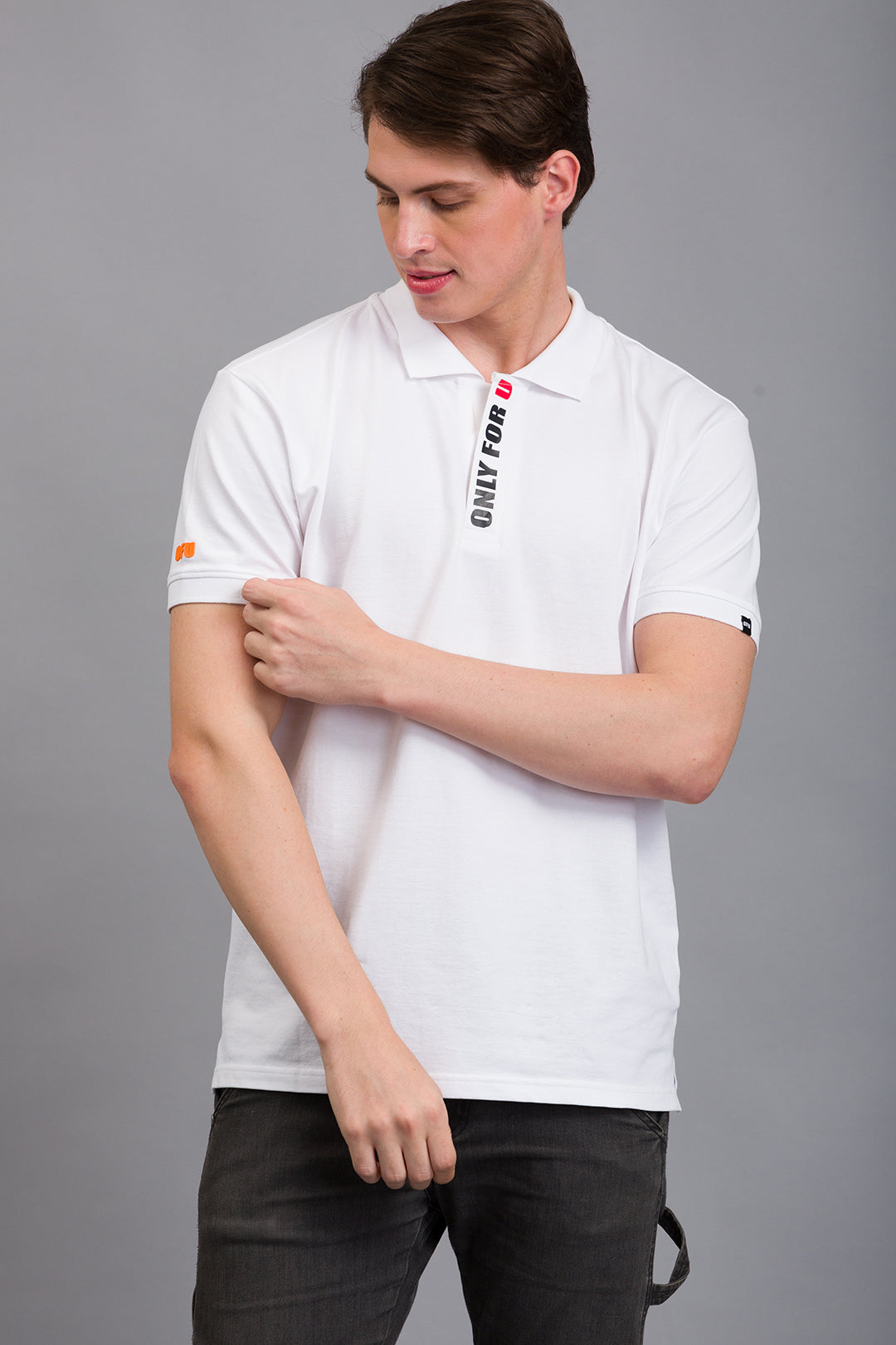 Concealed Placket Polo: Timeless Elegance | White – OFU Lifestyle